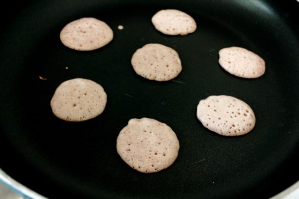 Blue Corn Blini with Avocado Salad and Fried Radishes Recipe