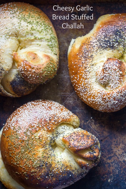 Cheesy Garlic Bread Challah Recipe (Easy Braided)