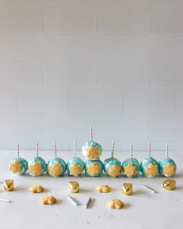 Shortbread Cake Ball Menorah - What Jew Wanna Eat