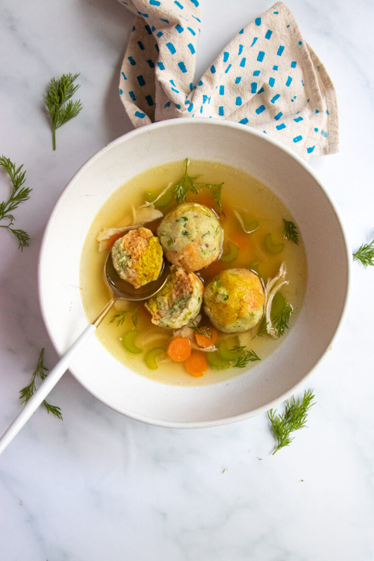 Tie Dye Matzah Ball Soup - What Jew Wanna Eat