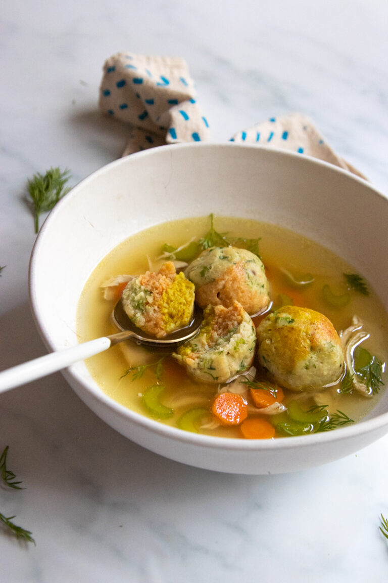 Tie Dye Matzah Ball Soup - What Jew Wanna Eat