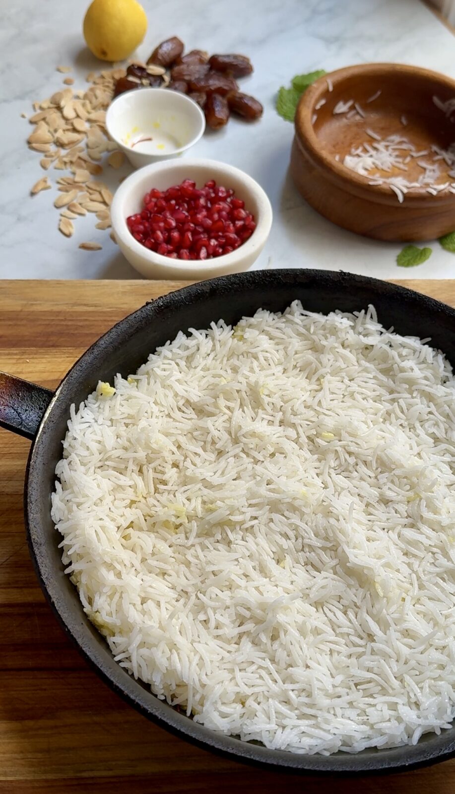 Tahdig Recipe (Persian Crispy Rice with Jeweled Topping)